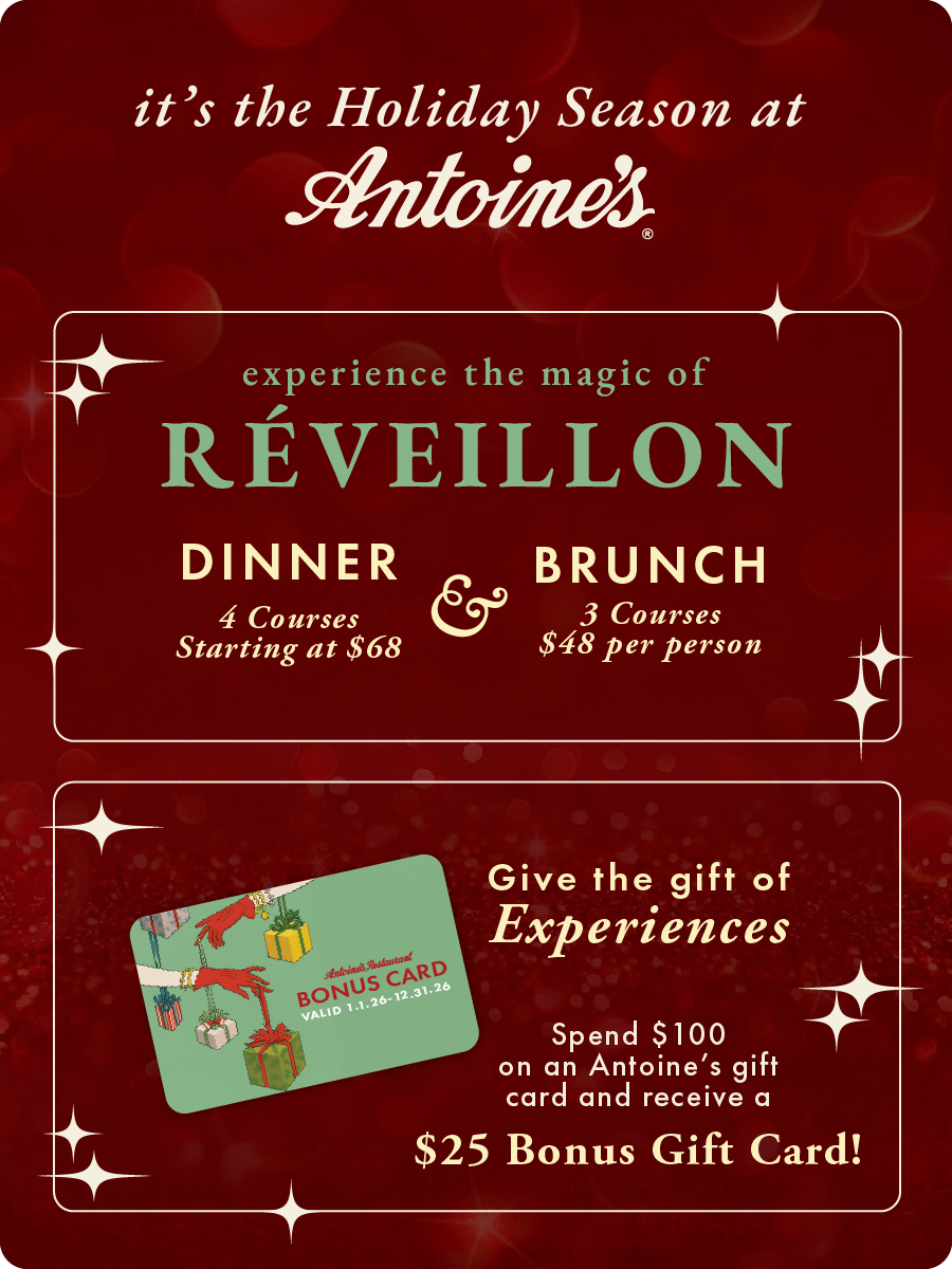 Réveillon Menu | Antoine's Restaurant